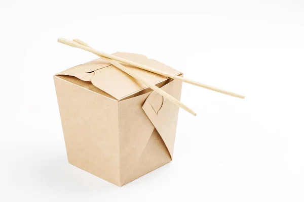 Four WOK paper boxes. Asian fast food concept. Stock Photo by ...