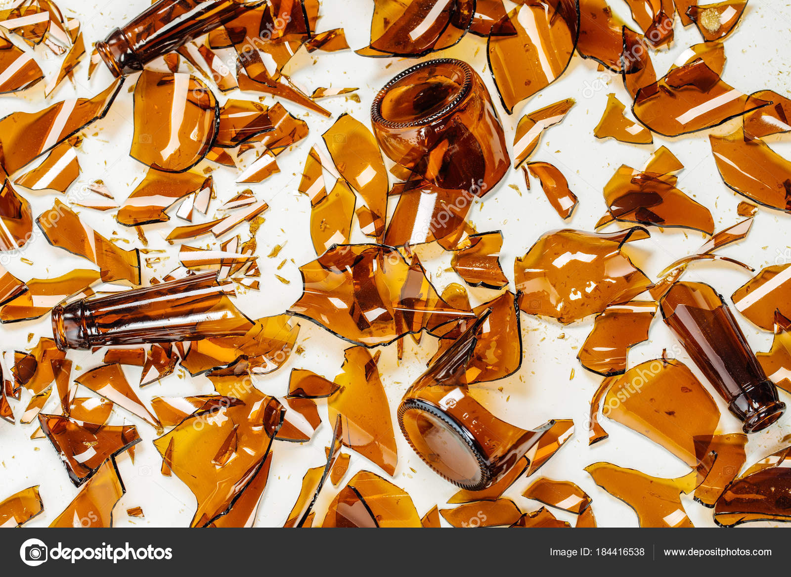 Broken Glass Bottles