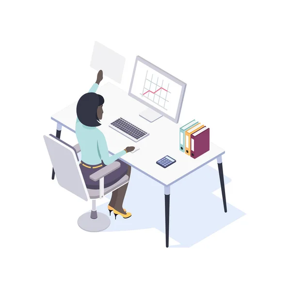 Graphic Designer Isometric Illustration Stock Vector Image by ...