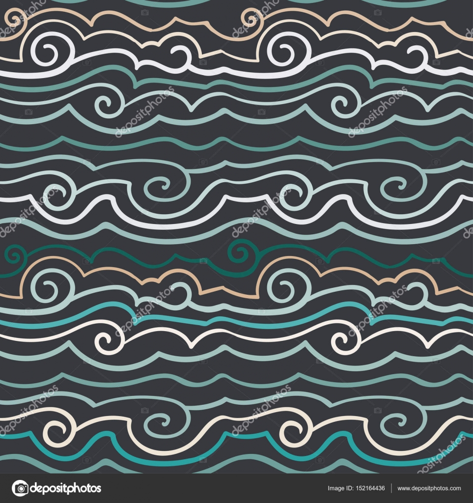 Simple pattern of waves — Stock Vector © tinkerfrost #152164436