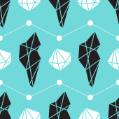 Vintage Seamless Pattern, colorful Triangular shapes with added paper ...