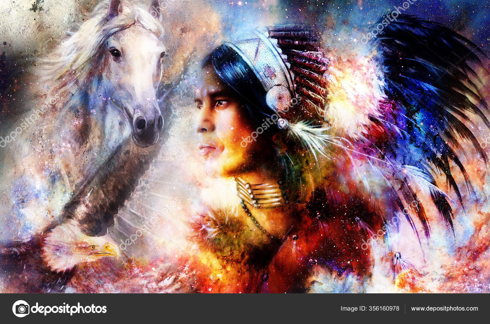 Peinture De Guerrier Indien