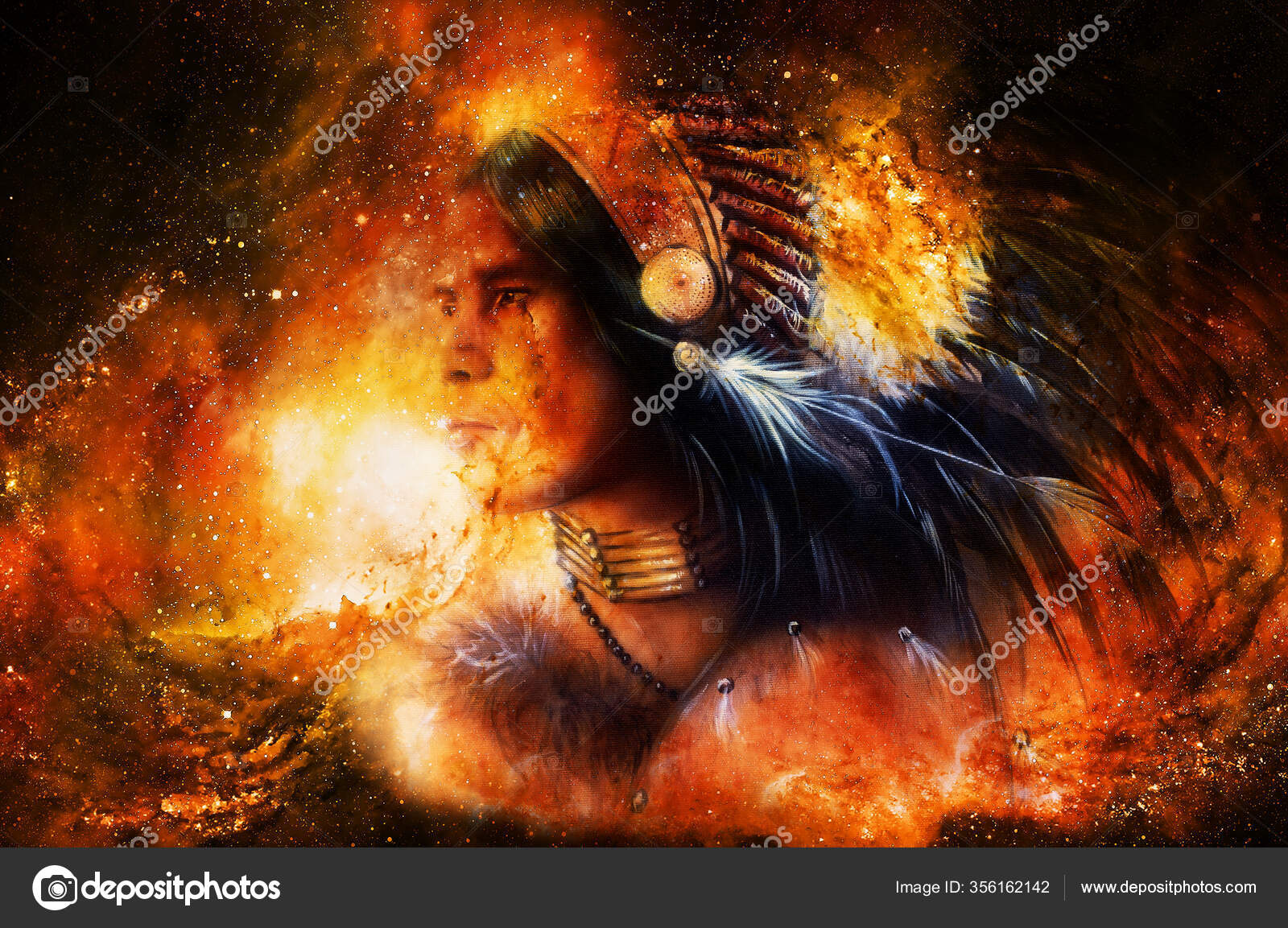 Peinture De Guerrier Indien