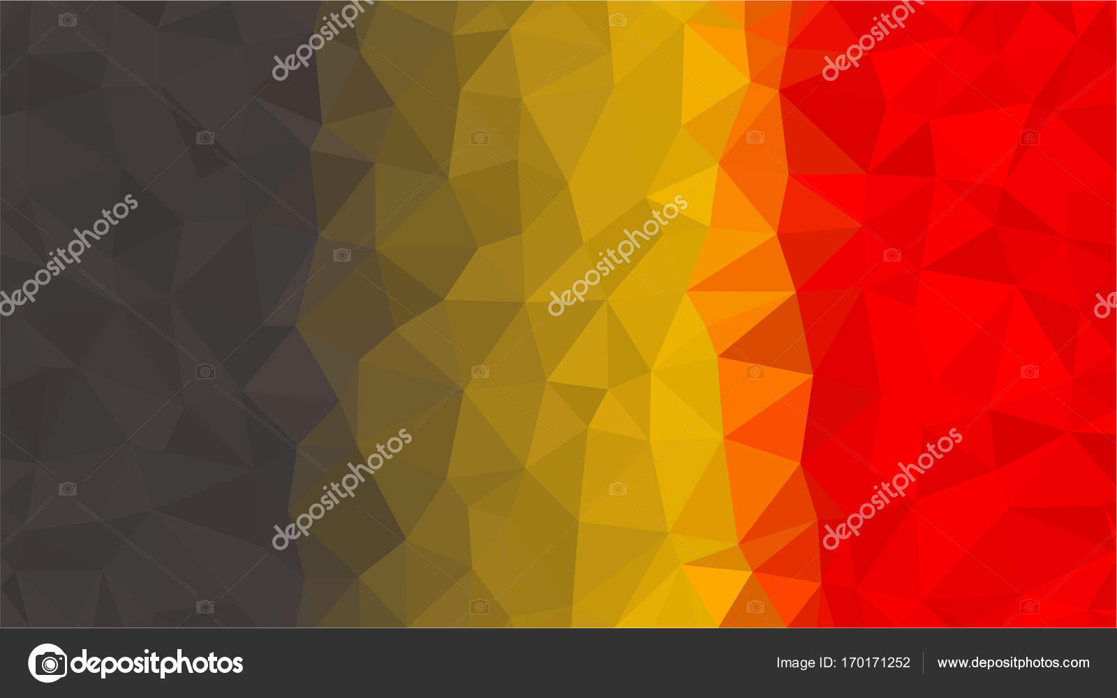 Belgium flag low poly triangle style. Yellow red black Stock Vector by ...