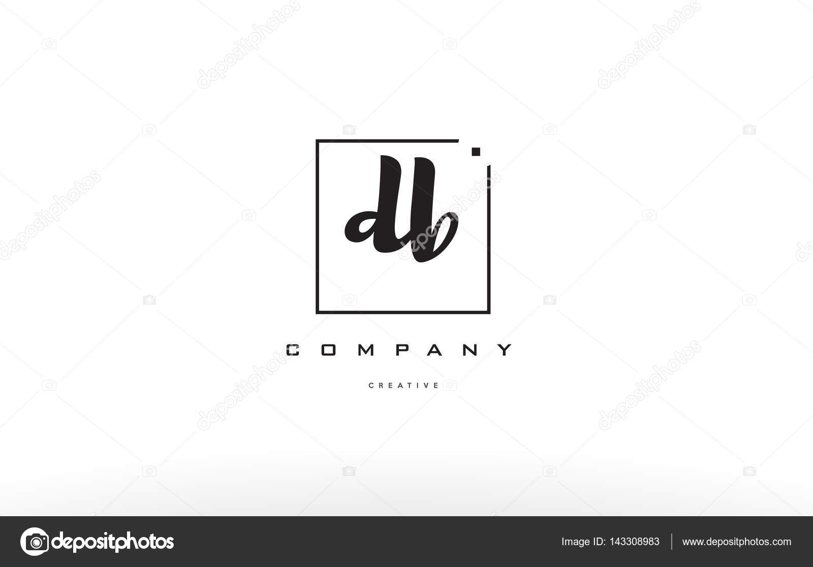 Db d b hand writing letter company logo icon design Stock Vector Image ...