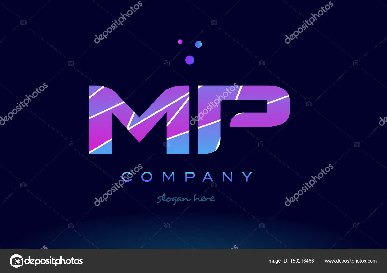 Mp m p colored blue pink purple alphabet letter logo icon vecto Stock ...