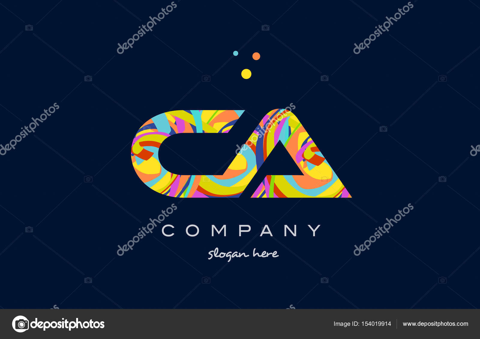 Ca c a colorful alphabet letter logo icon template vector Stock Vector ...