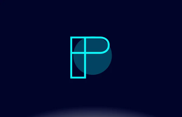 Pg p g blue line circle alphabet letter logo icon template vecto Stock ...