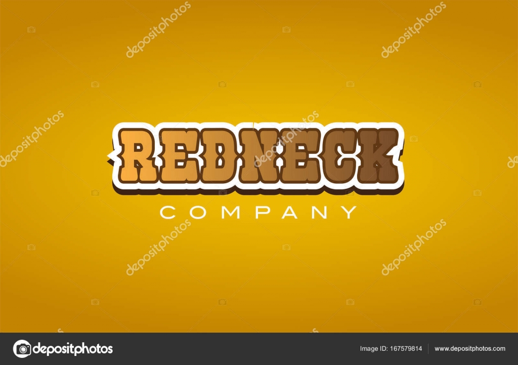 Redneck red neck western style word text logo design icon compan Stock ...