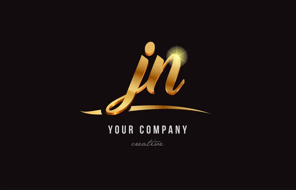 Gold alphabet letter jl j l logo combination icon design Stock Vector ...