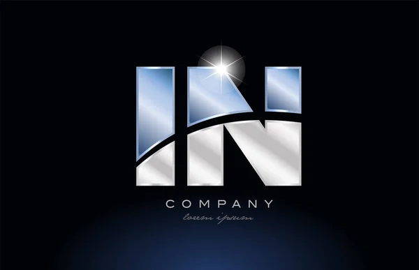 Metal blue alphabet letter mh m h logo company icon design Stock Vector ...