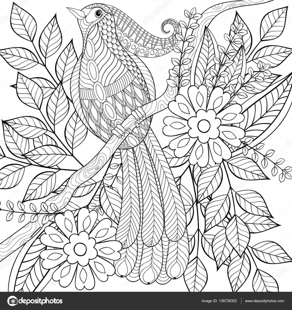 Zentangle Coloring Pages Tree Trunks