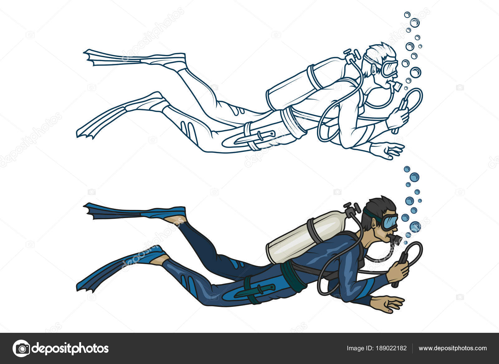 Scuba Diver Drawing