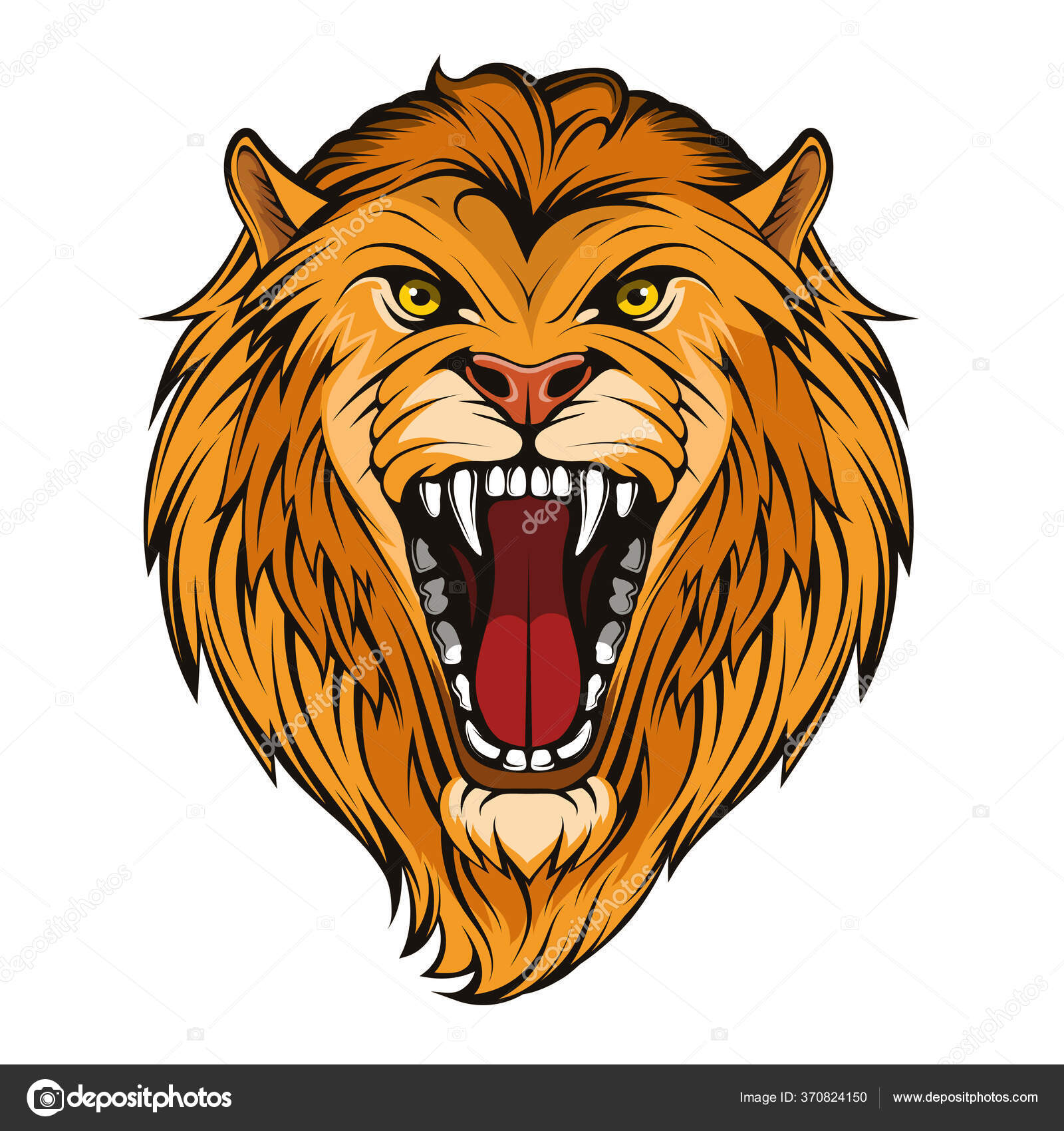 Tatuaje De Cabeza De León Rugiente