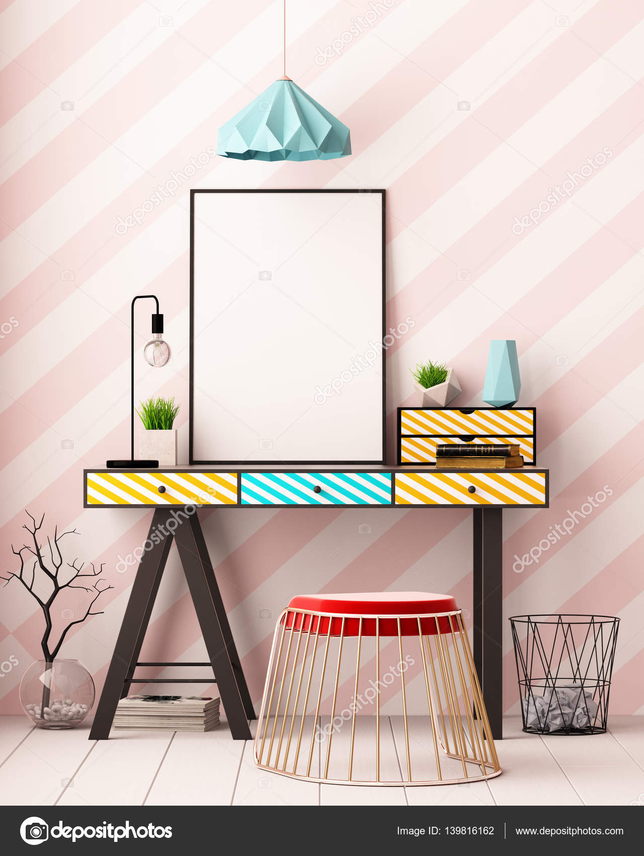 Poster in the interior of the workplace. Stock Illustration by ©FilL239 ...