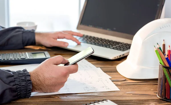 Civil Engineer making Structural Analysis Calculations — Stock Photo ...