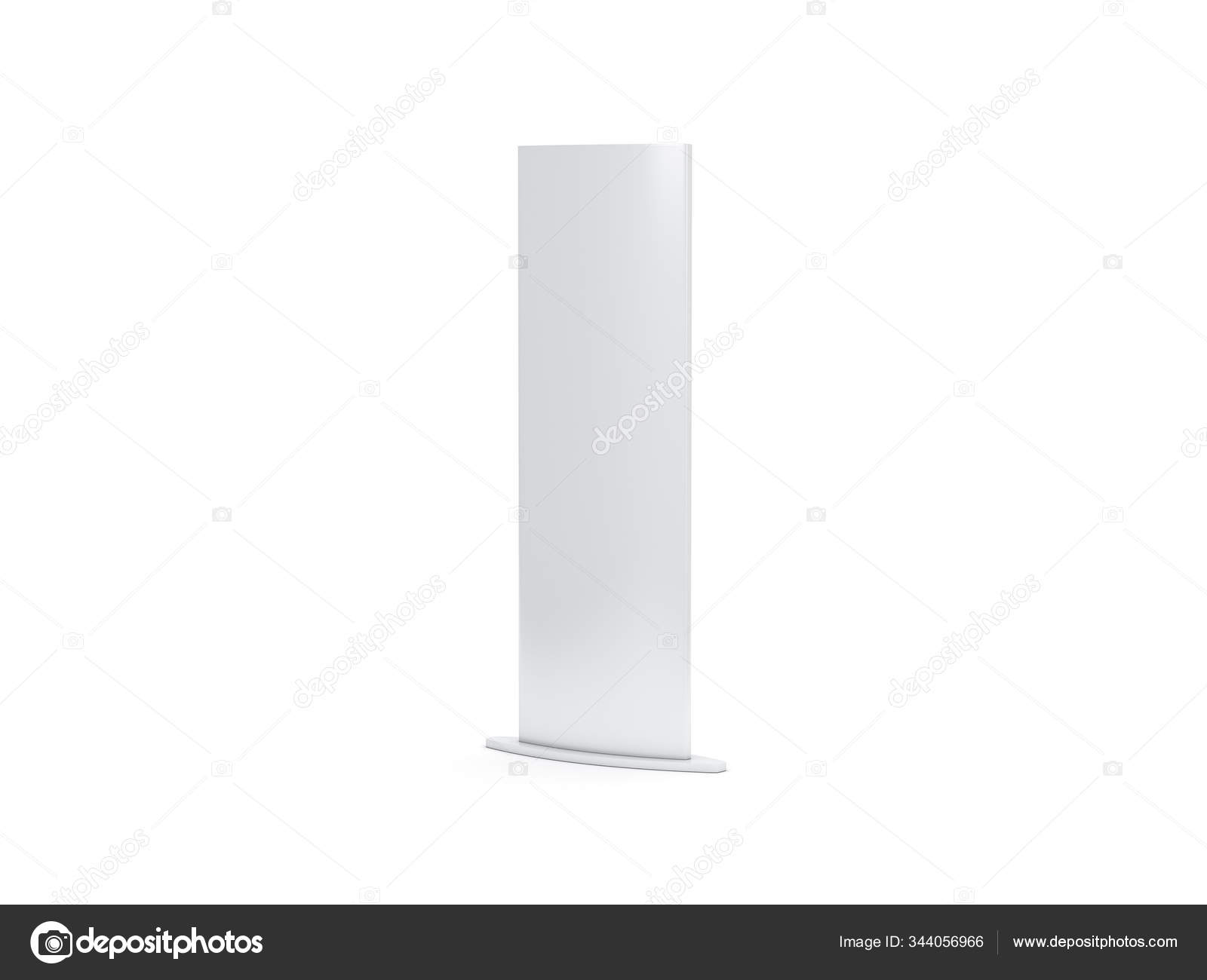 Totem Poster Light Advertising Display Stand Mockup Isolated White ...