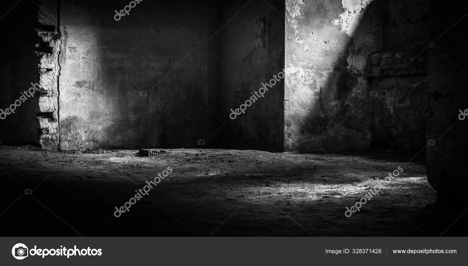 Interior Old Abandoned Brick Dark Building — Stock Photo © ERIVOLTA ...