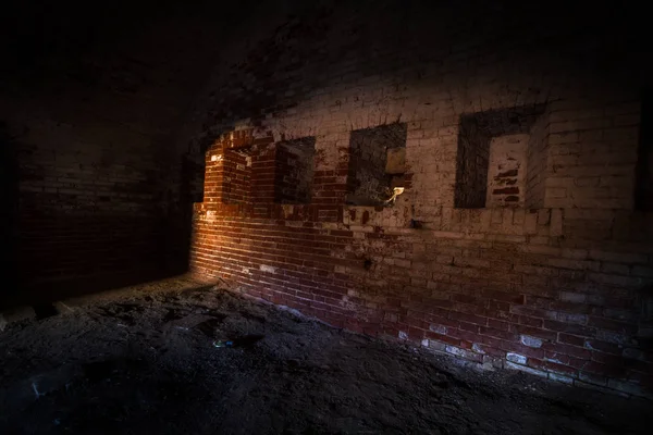 Interior Old Abandoned Brick Dark Building Stock Photo by ©ERIVOLTA ...