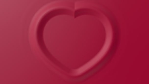 Animated Background Heart Shape Formed Ripple Effect Red Glossy Tint ...