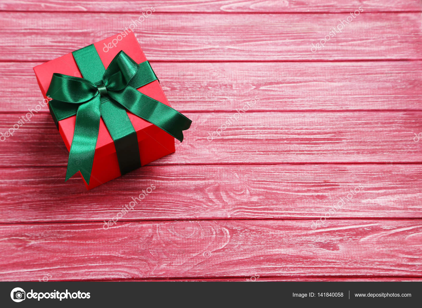 Gift box with ribbon Stock Photo by ©5seconds 141840058