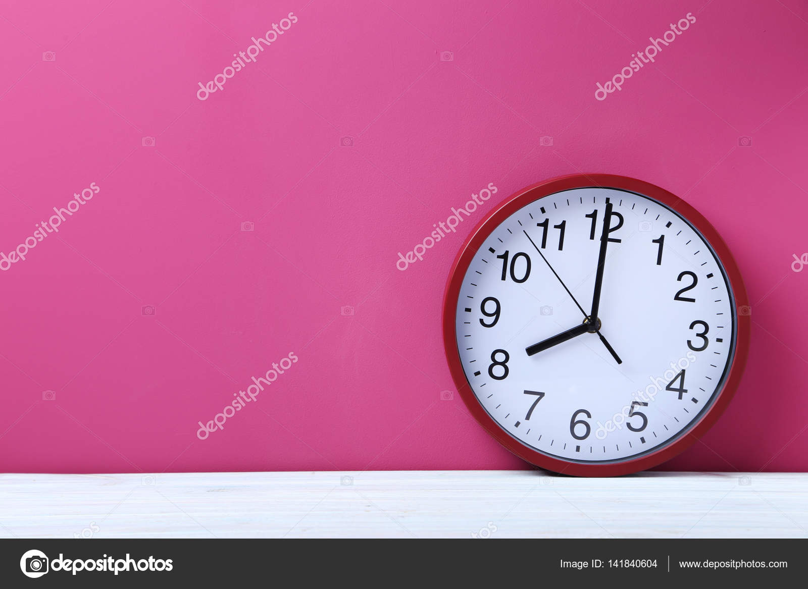 Red round clock — Stock Photo © 5seconds #141840604