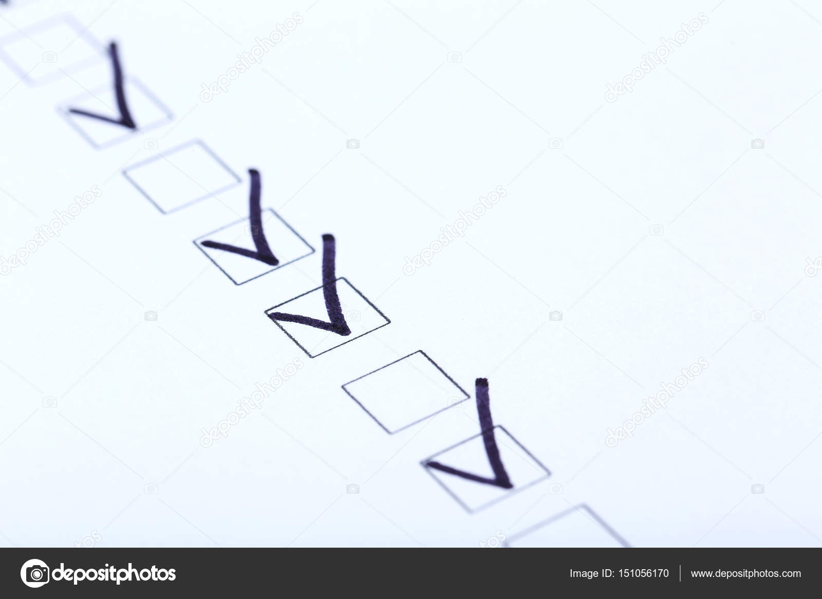 Check boxes on white paper Stock Photo by ©5seconds 151056170