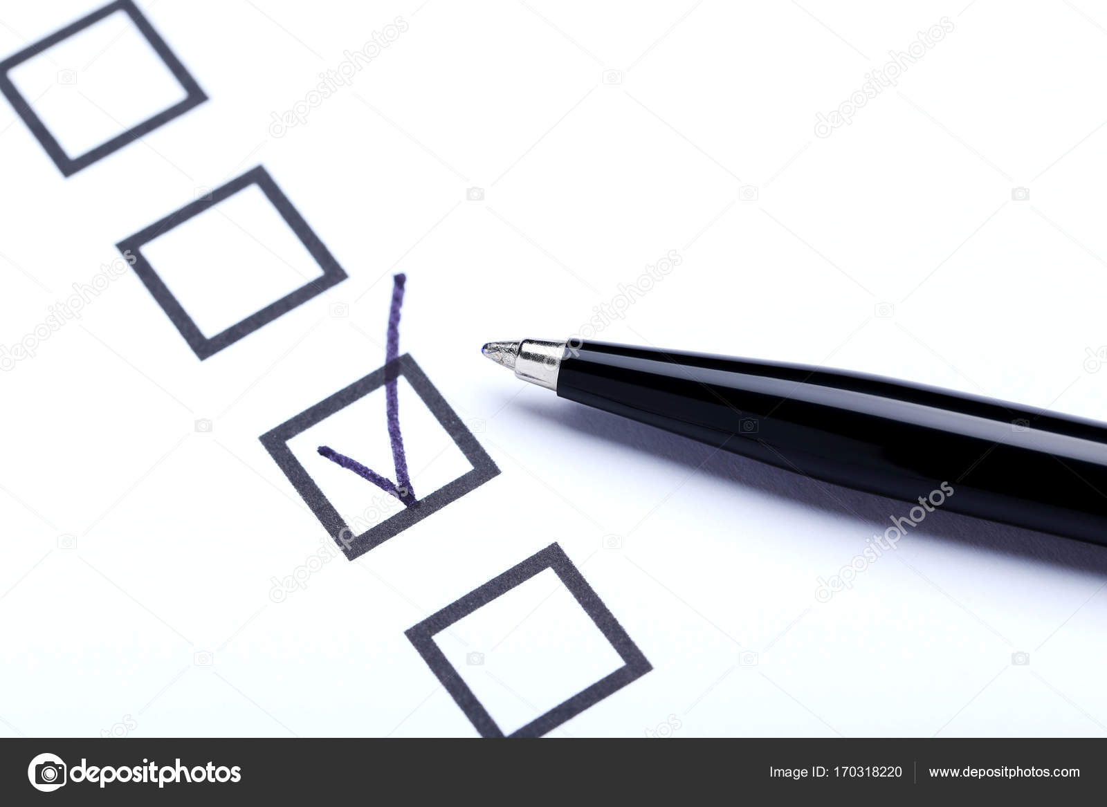 Check boxes on white paper Stock Photo by ©5seconds 170318220