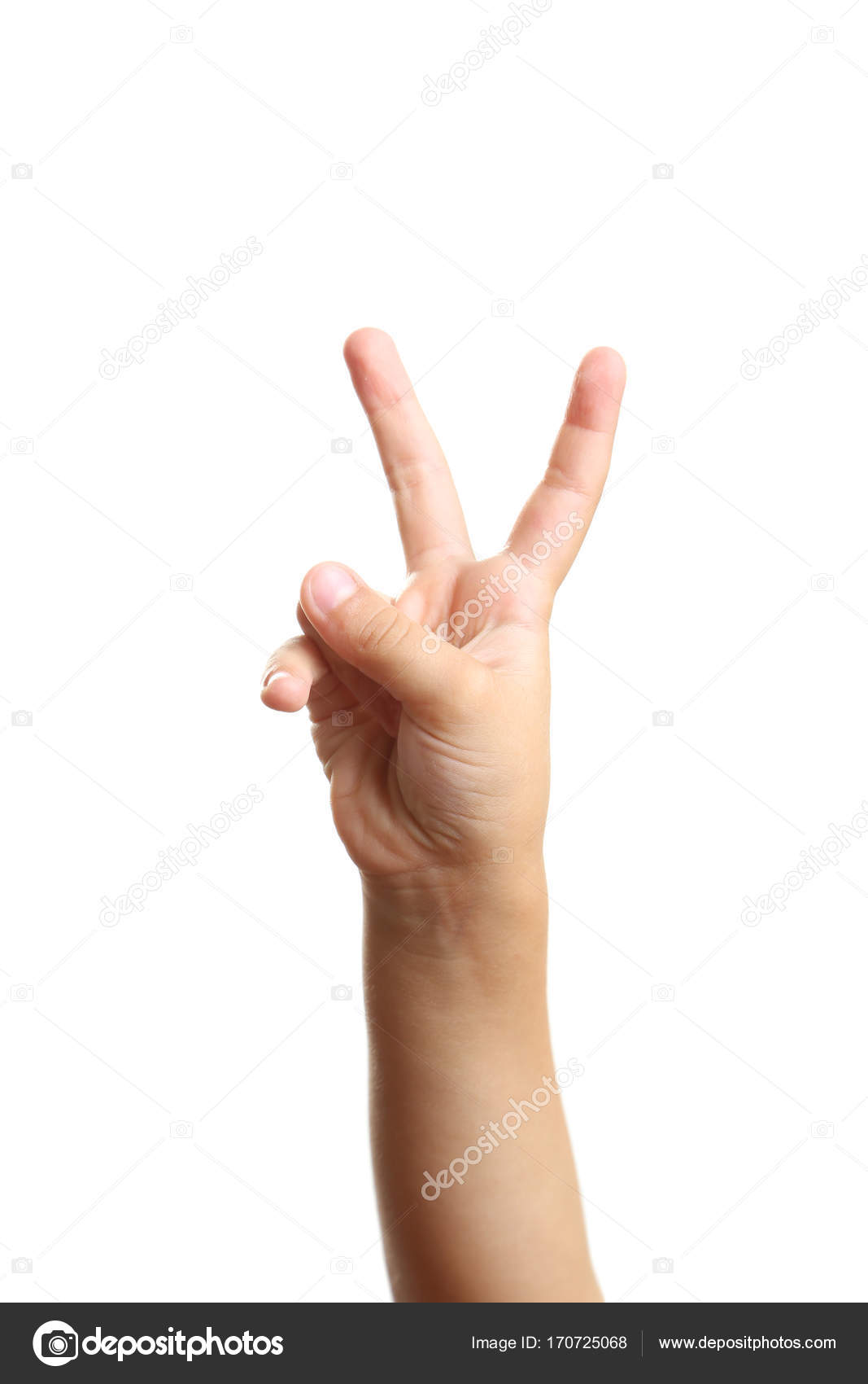 Child Hand Sign White Background Stock Photo by ©5seconds 170725068