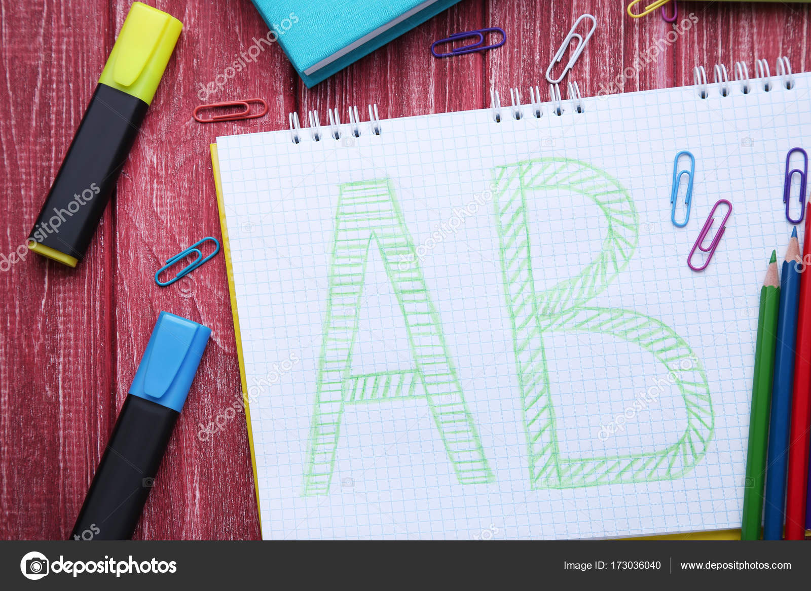 Handwritten letters in notebook — Stock Photo © 5seconds #173036040