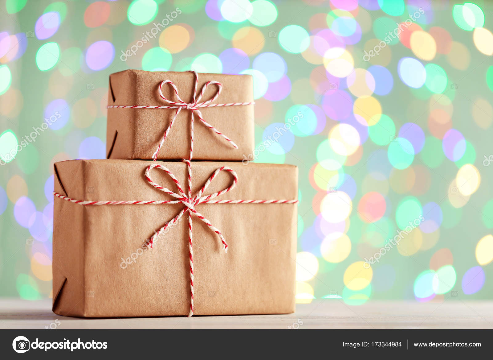 Gift boxes with rope Stock Photo by ©5seconds 173344984