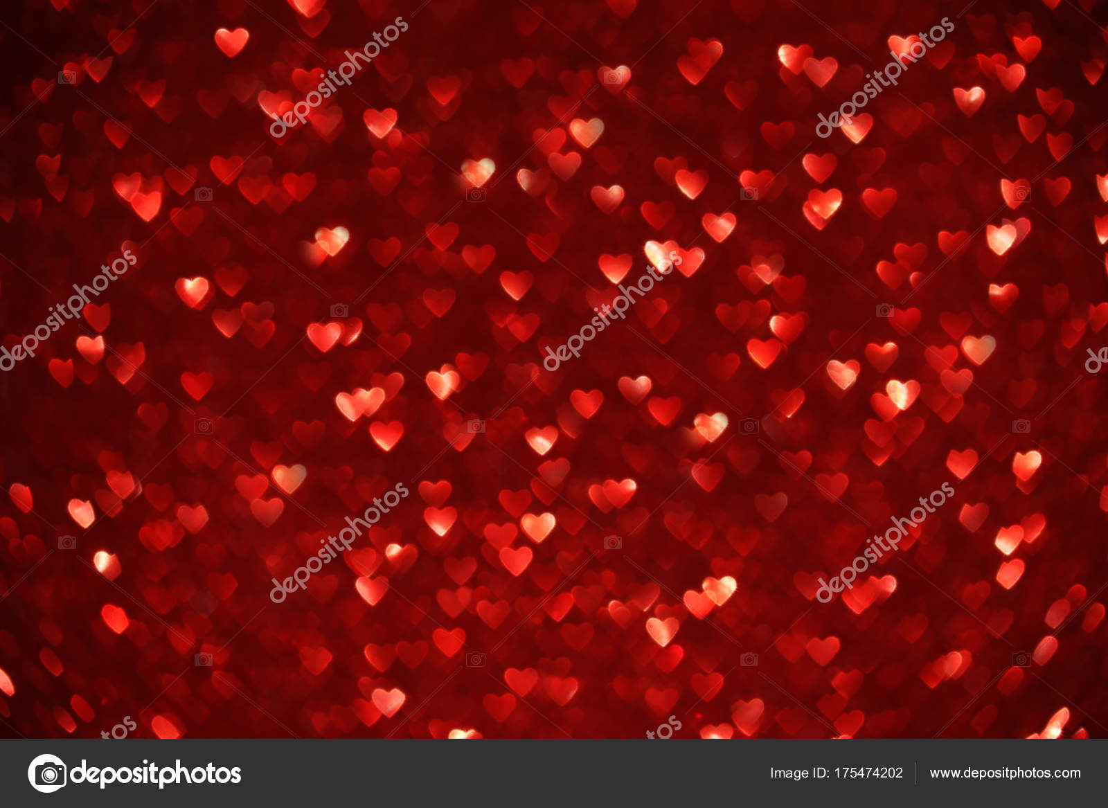 Beautiful Red Hearts Bokeh Background Stock Photo by ©5seconds 175474202