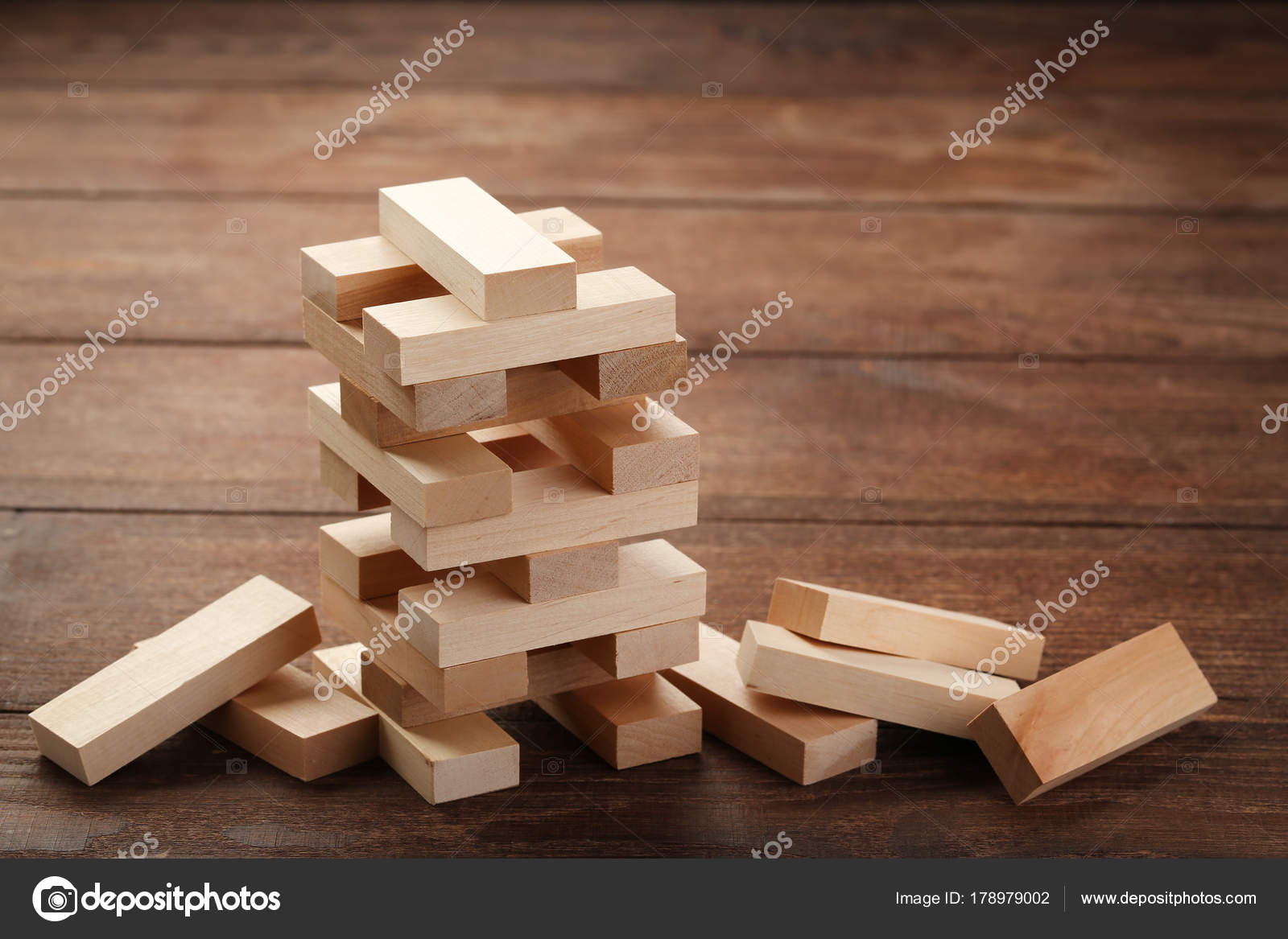 Wooden block tower game Stock Photo by ©5seconds 178979002