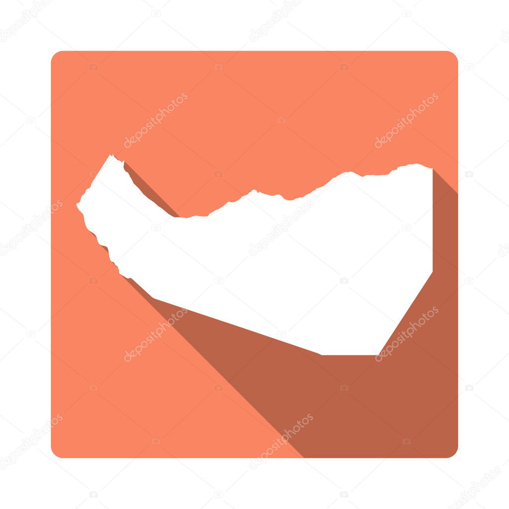 Vector Somaliland Map Button. Long Shadow Style Somaliland Map Square ...