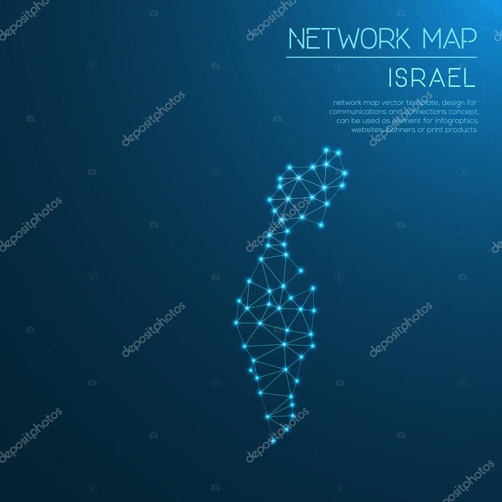 Israel network map. Stock Vector by ©gagarych 125488584