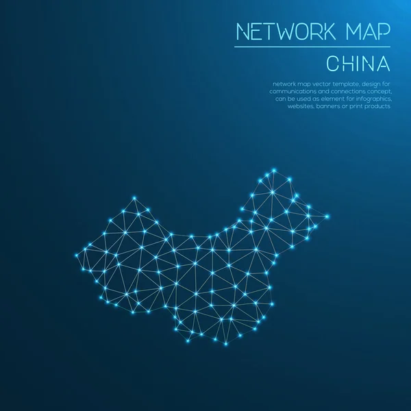 China tech map Country symbol in digital style Cyber map of China with ...