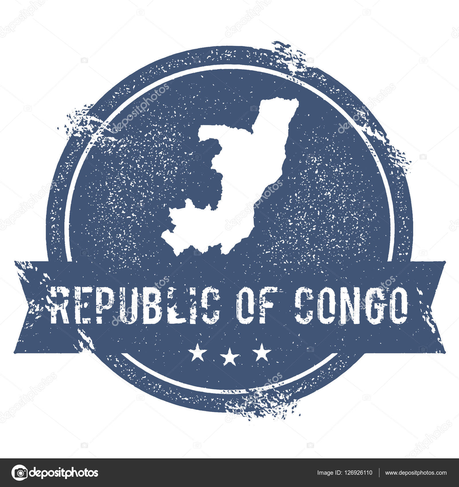 Congo mark. Travel rubber stamp with the name and map of Congo, vector ...
