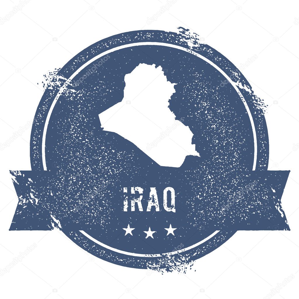 Iraq mark. Travel rubber stamp with the name and map of Iraq, vector ...