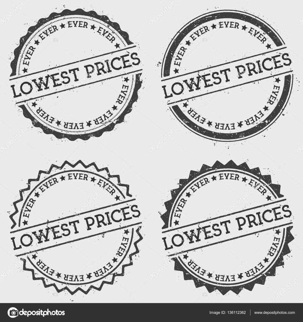 Lowest prices ever insignia stamp isolated on white background Grunge ...