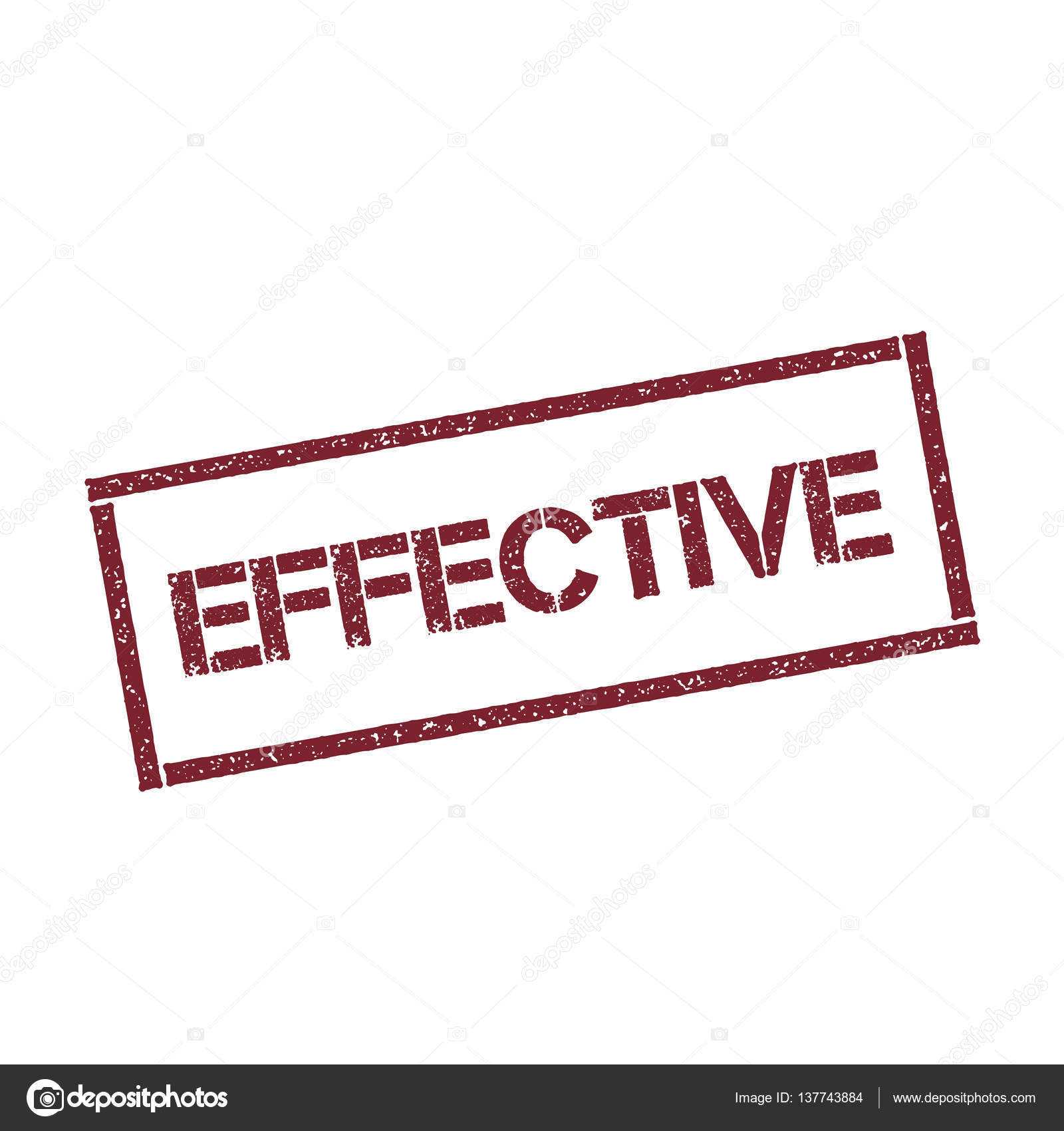 Effective rectangular stamp Textured red seal with text isolated on ...