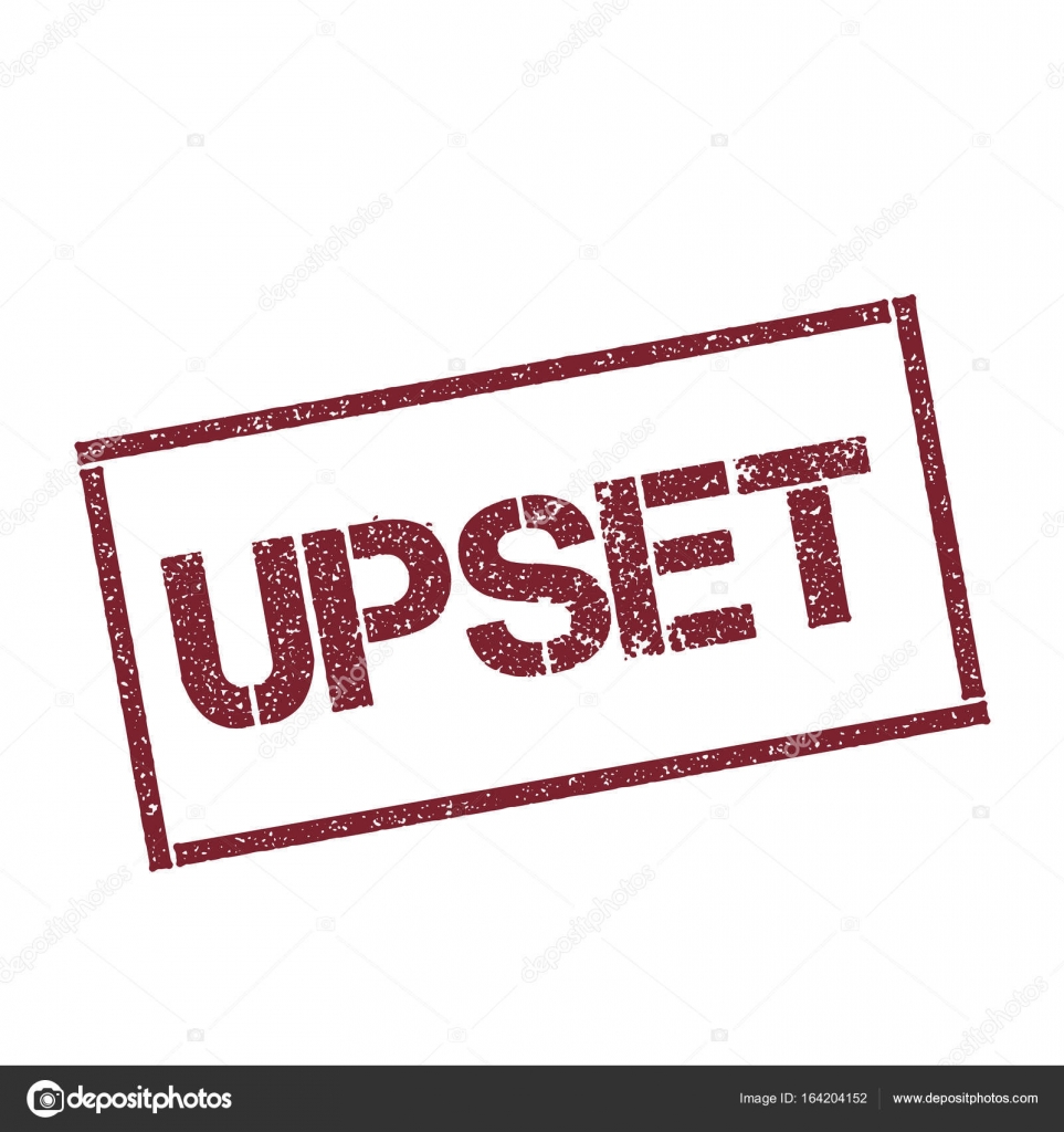 Upset rectangular stamp Textured red seal with text isolated on white ...