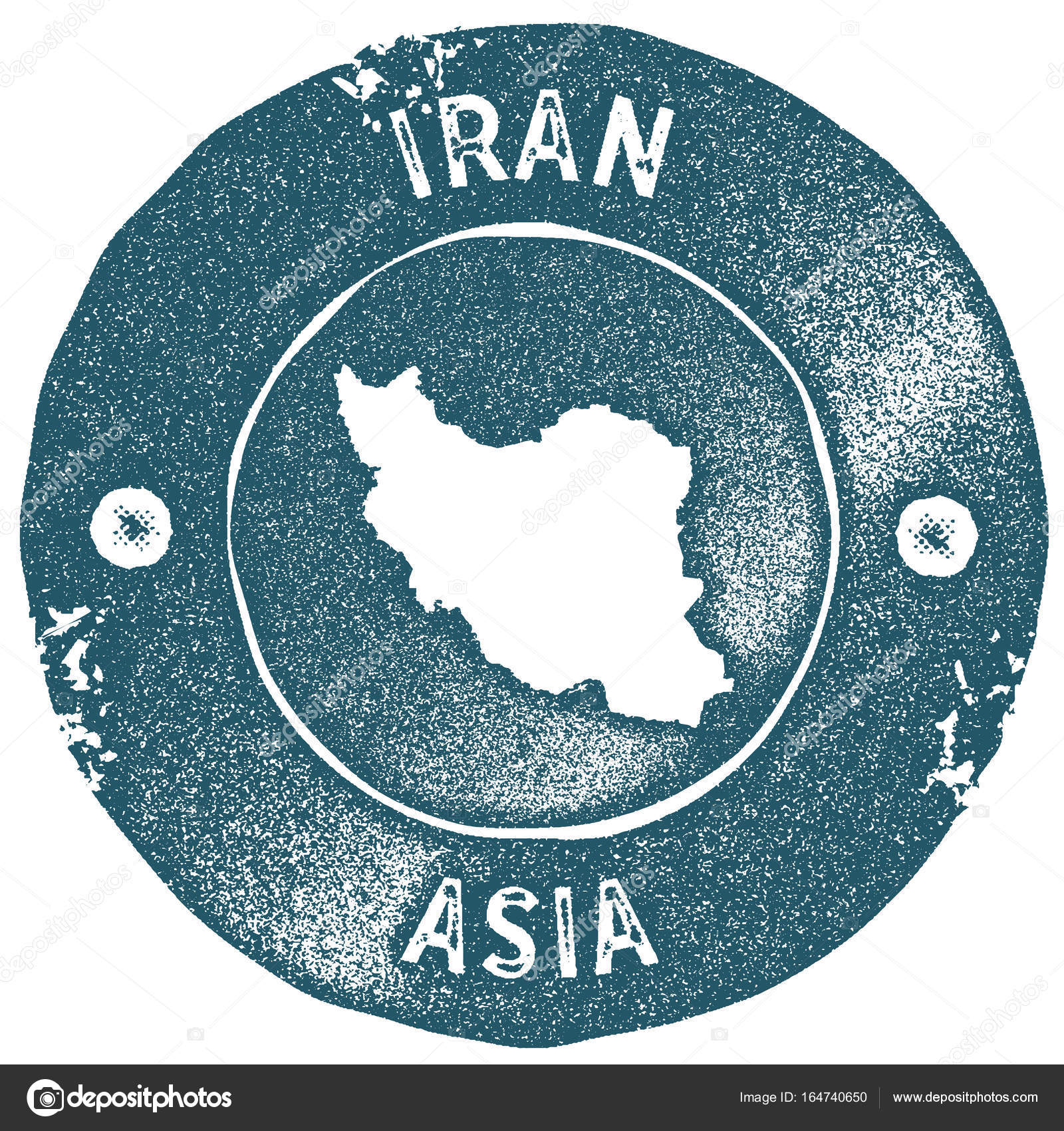 Iran map vintage stamp Retro style handmade label Iran badge or element ...