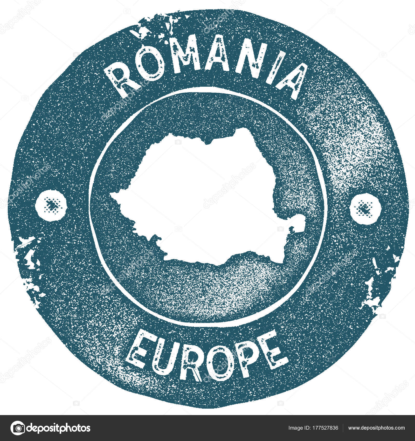 Romania map vintage stamp Retro style handmade label Romania badge or ...
