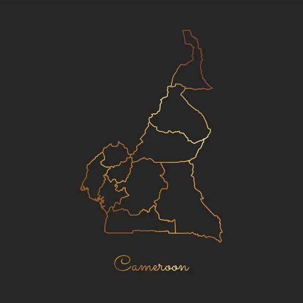 Cameroon region map colorful with white outline Detailed map of ...