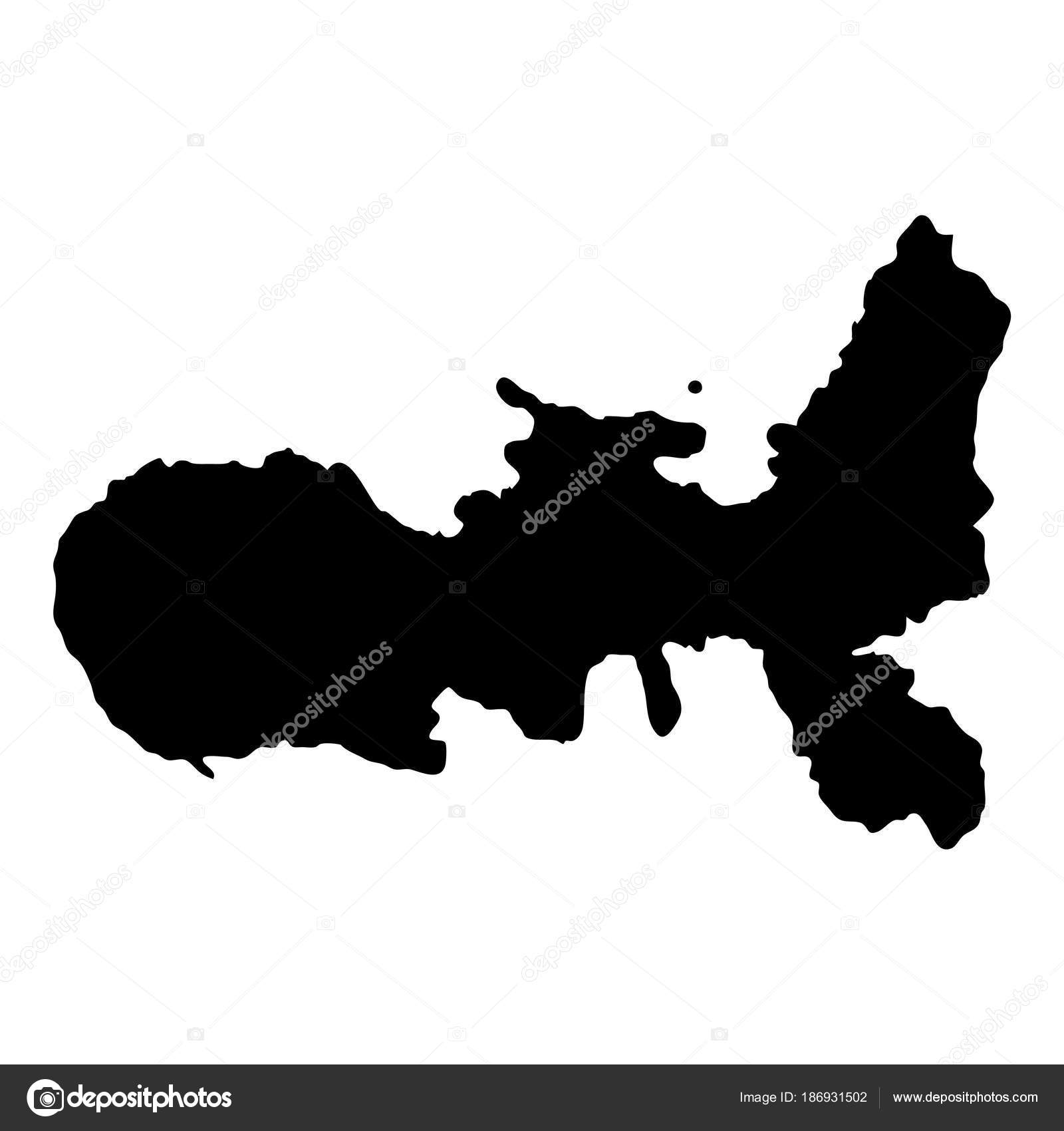 Elba mapa Isla silueta icono Aislado Elba mapa negro esquema Vector ...