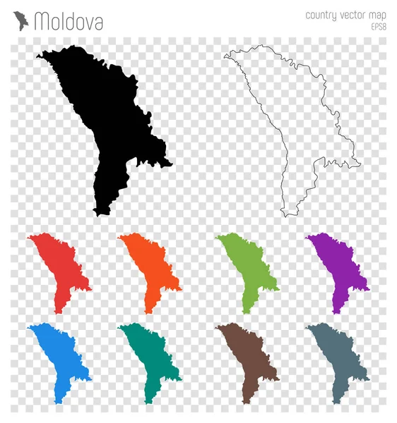 Moldova Regions Icons Black Logos Country Regions Maps Titles Vector ...