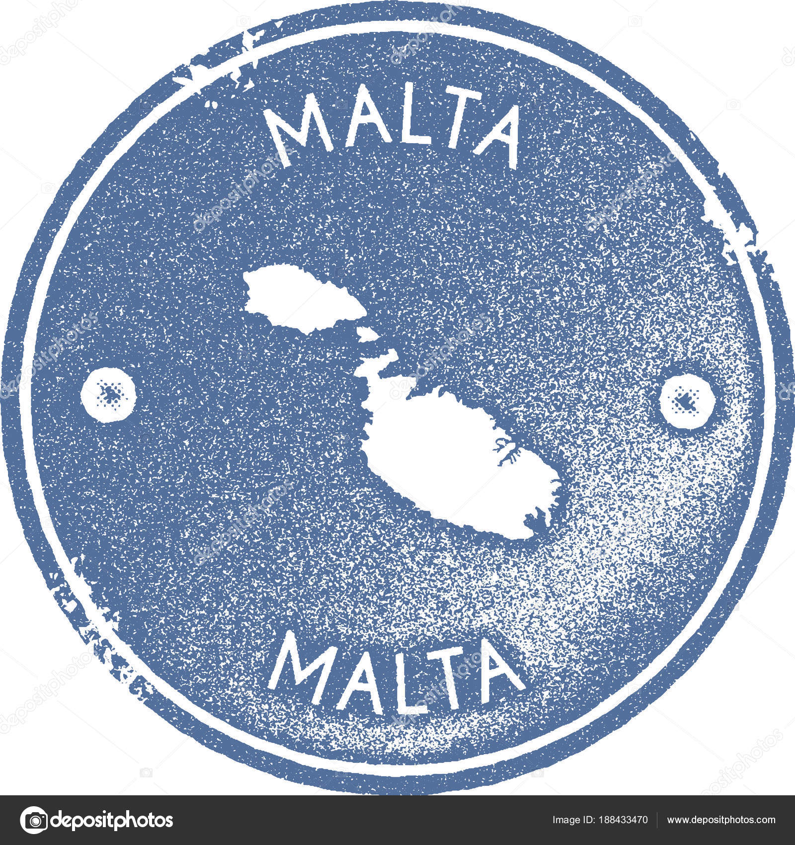 Malta map vintage stamp Retro style handmade label badge or element for ...