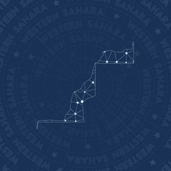 Maui network constellation style island map Creative space style modern ...