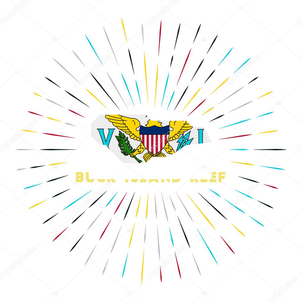 Insignia de la explosi n de sol en el arrecife de Buck Island El ...