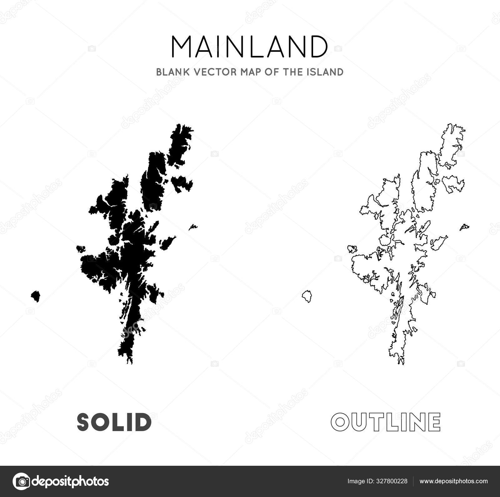 Mapa continental Mapa vectorial en blanco de las fronteras insulares ...